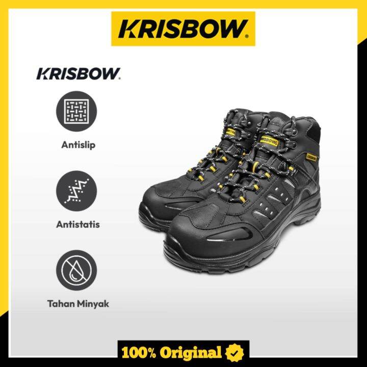 Krisbow Nemesis Sepatu Pengaman 6 Inci - Hitam | Lazada Indonesia