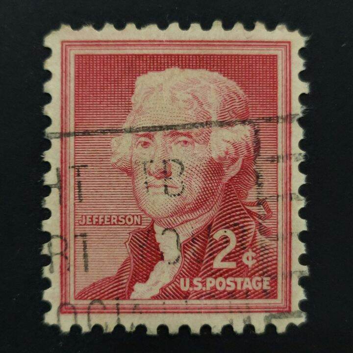 1954 Stamp USA-Complete Unique Used Stamp-2c Thomas Jefferson-The Third ...
