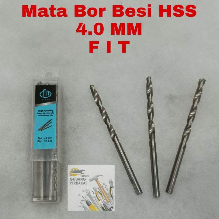 Mata Bor Besi HSS 4.0 MM FIT / Shank Twist Drills 4,0MM | Lazada Indonesia