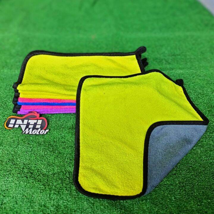 Lap Microfiber LAP Kain Serat Halus Kuning polos kain halus untuk kaca ...