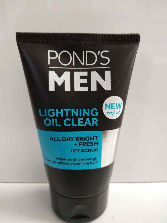 Pond men facial foam Scrub 100g Lightning oil clear All day Bright ...