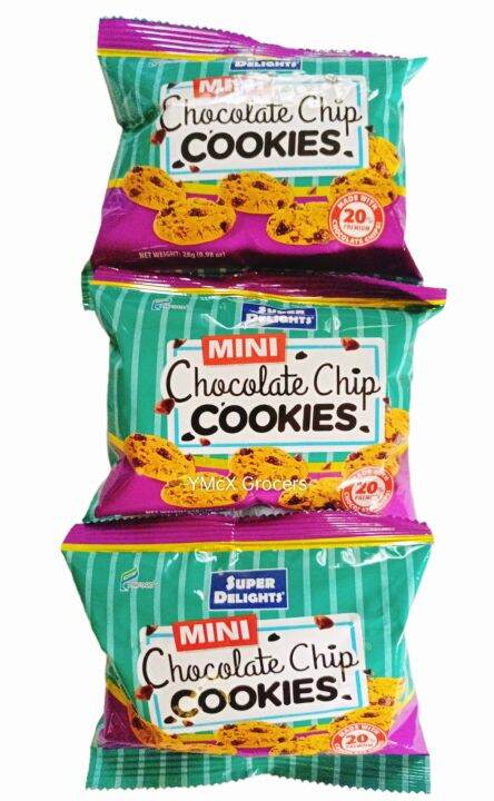 Super Delights Mini Choco Chip Cookies (3packs x 28g) | Lazada PH