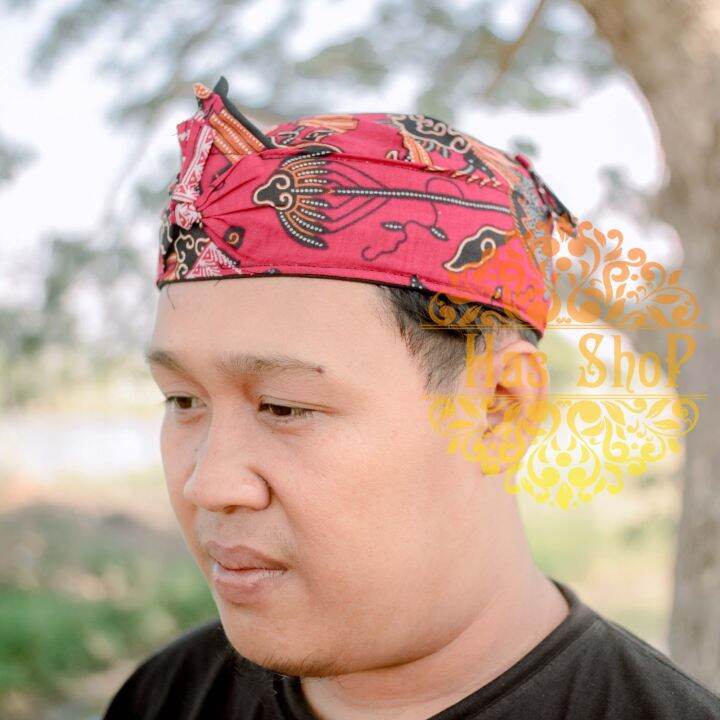 Iket batik khas cirebon singa barong merah | Lazada Indonesia