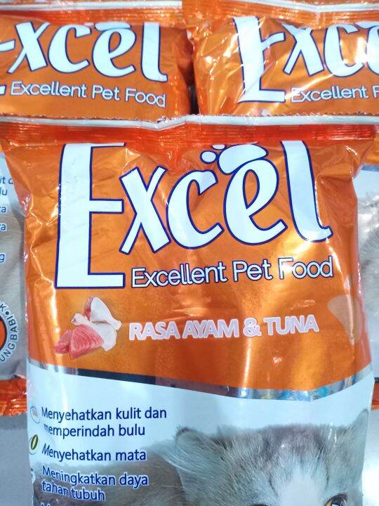 Excel Cat 500gr Freshpack Makanan Kucing Bentuk Segitiga Ayam Dan Tuna ...