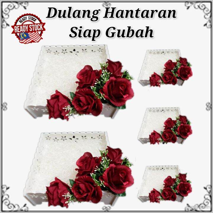 Dulang hantaran siap gubah pallet putih (5dulang)🎁127 | Lazada