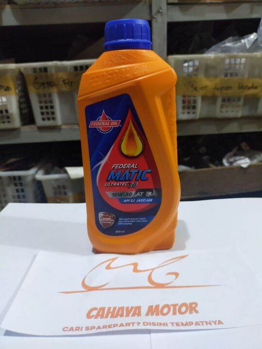 OLI FEDERAL MATIC ORANGE OIL MESIN 10W-30 MATIK 800ML 0.8L ORIGINAL 100 ...