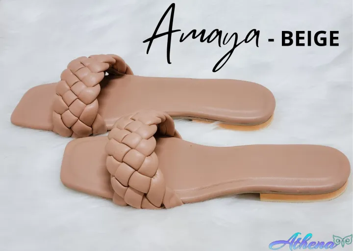 Slide / Flats - AMAYA BEIGE | Lazada PH