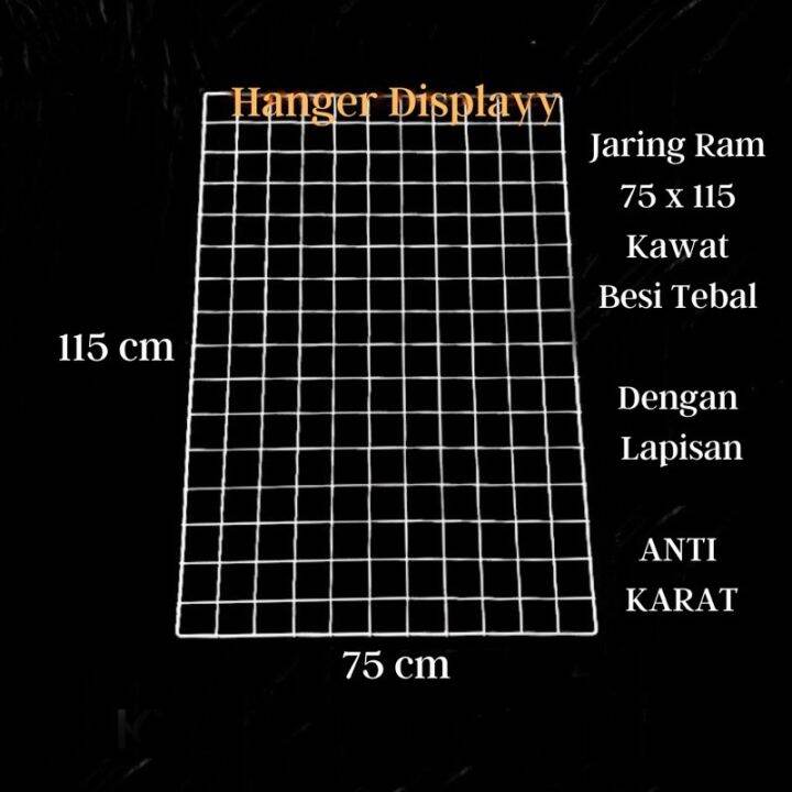 Jaring RAM Dinding 75 x 115 CM Gantungan Kawat Hook / WIRE GRID ...