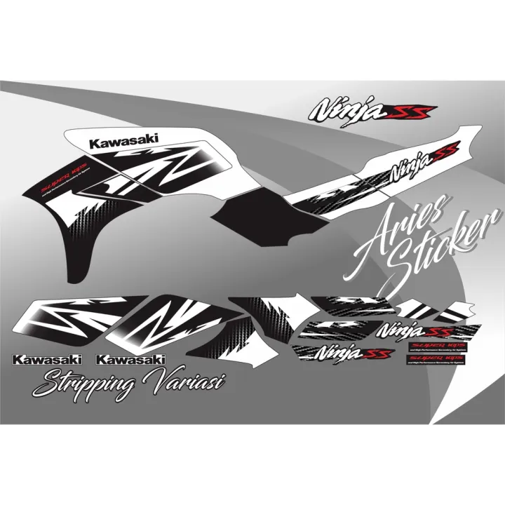 Lis striping stiker ninja ss 2014 limited edition putih | Lazada Indonesia