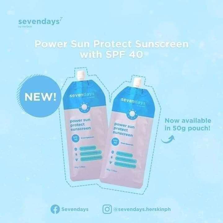 Sevendays power sun protect sunscreen / 50 grams/ spf40 | Lazada PH