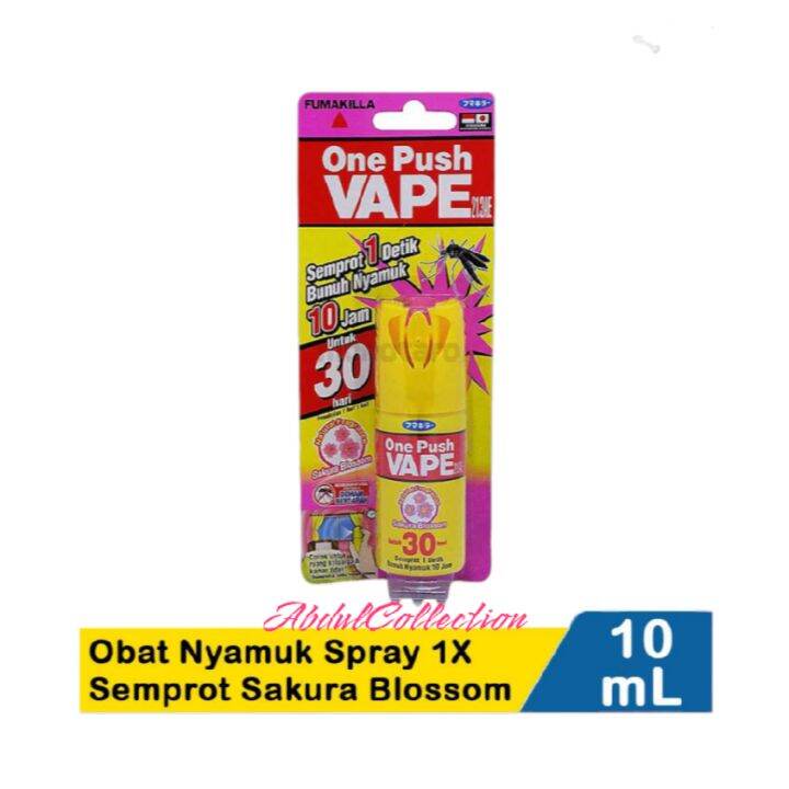 Fumakilla One Push VAPE Obat Nyamuk Semprot Sakura Blossom 10ml untuk 30hari | Lazada Indonesia