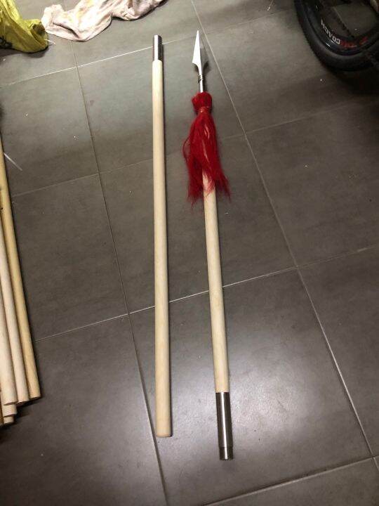 白蜡杆两节枪Ash rod wood two-section spear | Lazada