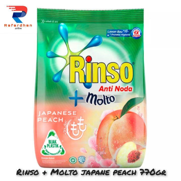Rinso molto deterjen bubuk japanese peach 770g | Lazada Indonesia