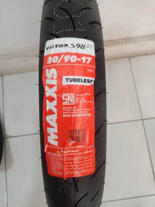 BAN LUAR 80/90-17 MAXXIS VICTRA S98 TUBLES | Lazada Indonesia