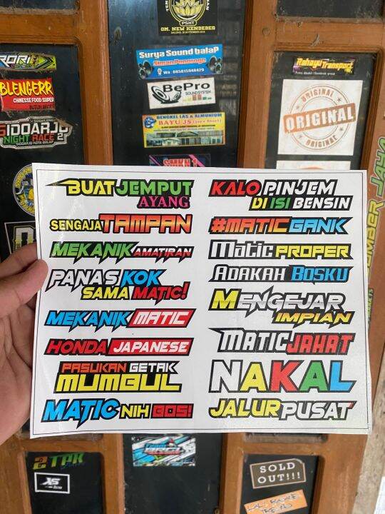 Sticker Pack Kata Kata Racing / Stiker Helm / Stiker Motor / Stiker Tumbr | Lazada Indonesia
