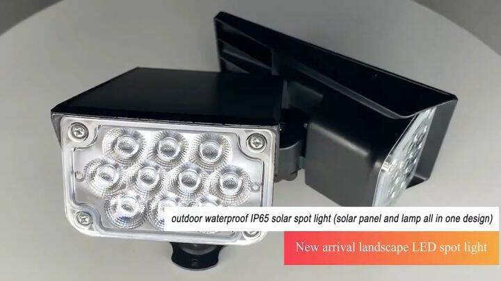 LED Solar Garden Spot Light IP67 Waterproof Outdoor Auto ON/OFF Outdoor ...
