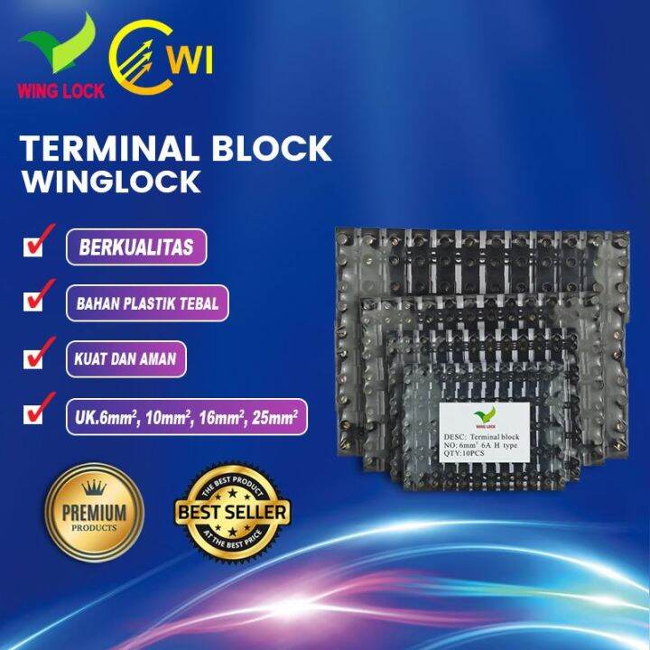 TERMINAL BLOCK WINGLOCK 6 MM 6 A | Lazada Indonesia