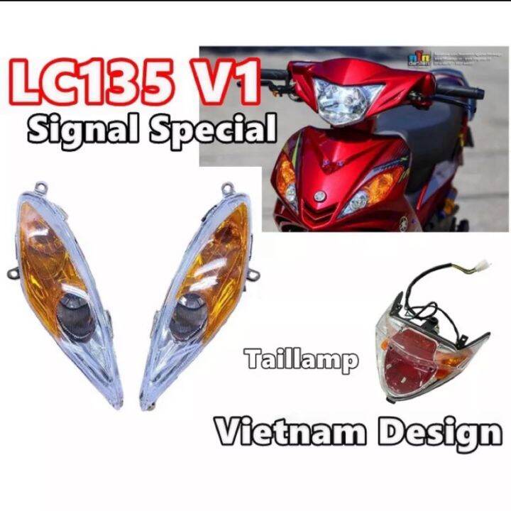 YAMAHA LC135 135LC V1 FIRST MODEL VIETNAM STYLE FRONT SIGNAL SET TAIL LAMP SPECIAL EDTION CLEAR ...