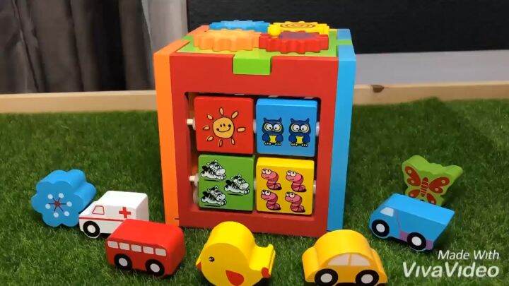 [iRojak] Wooden Intelligence Box Blocks With Vehicle Animal Activity ...
