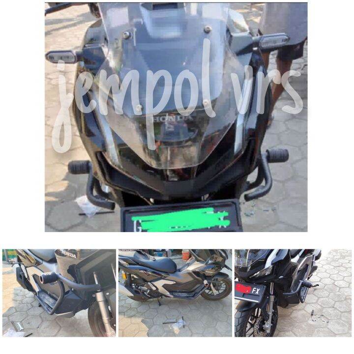 crashbar honda ADV 160 plus jalu slider, pengaman body sambing ADV 160 ...