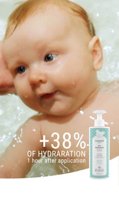 GAMARDE BEBE Organic Cleansing Water 400ml, No Rinse, For Face & Bottom ...