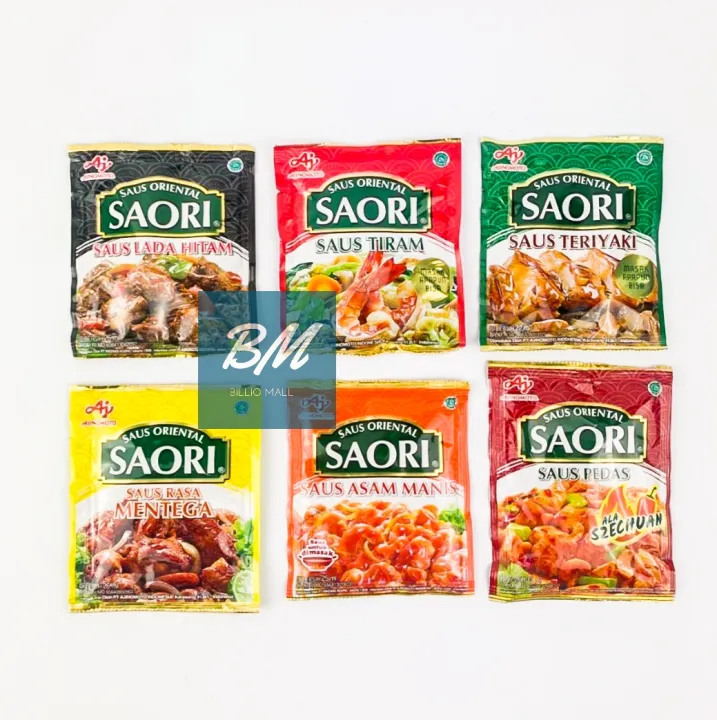 Saori Saus Sachet / Saos Tiram / Saus Teriyaki / Saus Saus Lada Hitam ...