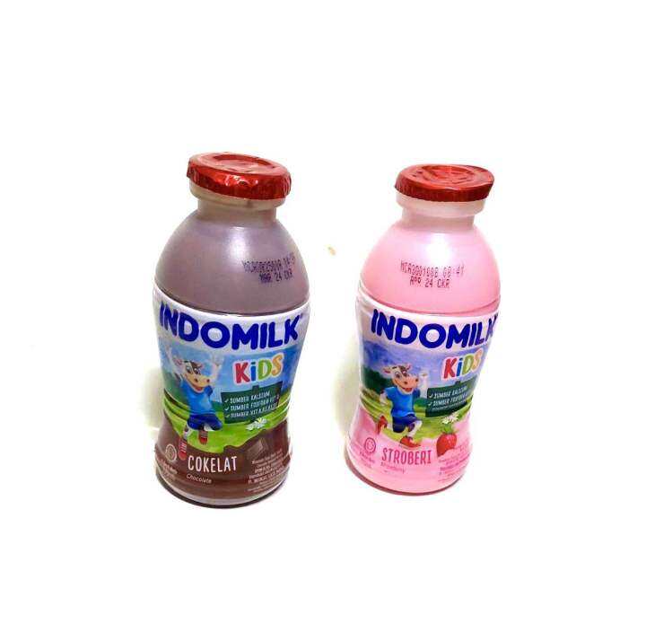 Indomilk Kids Botol Rasa Strawberry dan Rasa Cokelat 190ml | Lazada ...