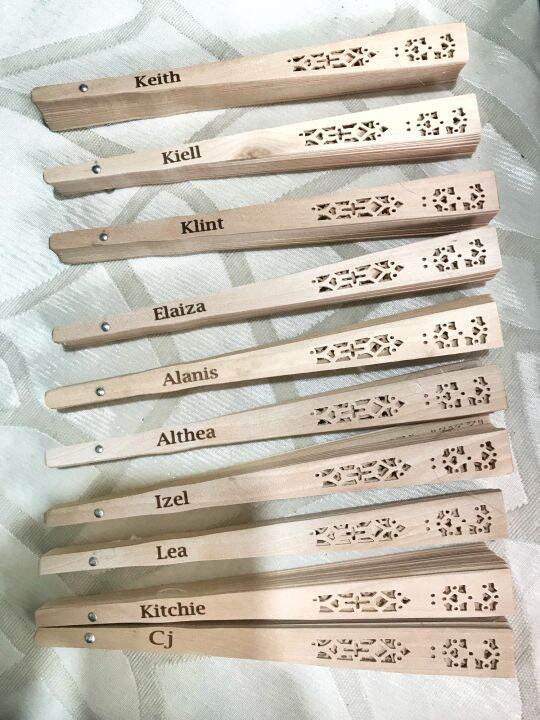 Personalized Wooden Bamboo Fan with FREE Name Engrave Laser Engraved ...