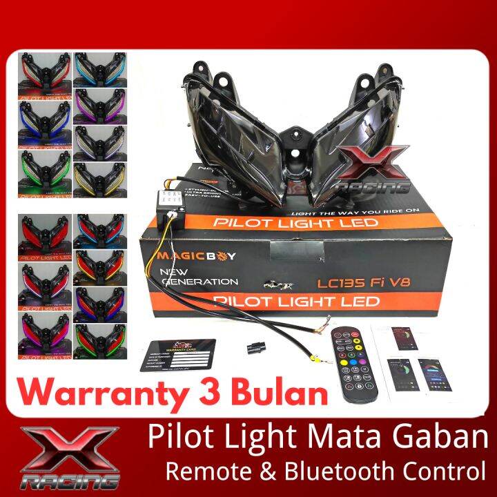 XRacing LC135 Fi V8 LCV8 ORIGINAL MAGIC BOY REMOTE CONTROL BLUETOOTH FRONT LED PILOT LIGHT ...