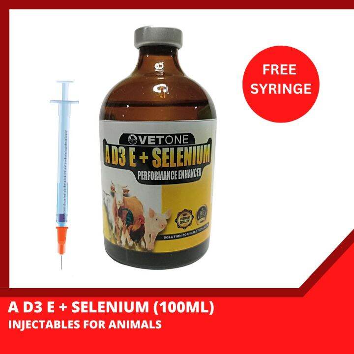 Vitamin A D3 E+Selenium Injectables (100m) For animal use only | Lazada PH