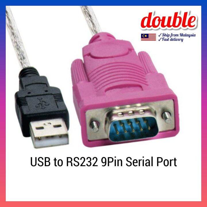 DOUBLE USB to RS232 9 Pin Serial Port Converter | Lazada