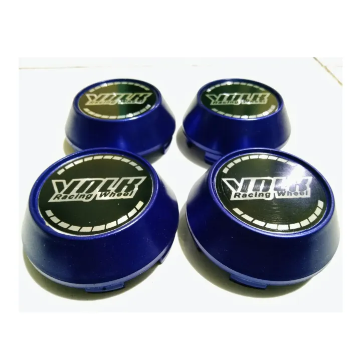 Dop Center Velg Volk Racing Wheel variasi Kerucut biru 6,5cm | Lazada ...
