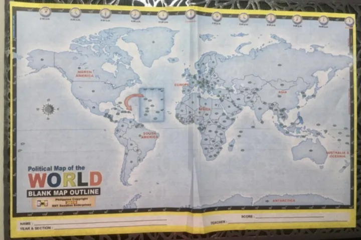 6 pcs Blank Map / Test Map World | Lazada PH