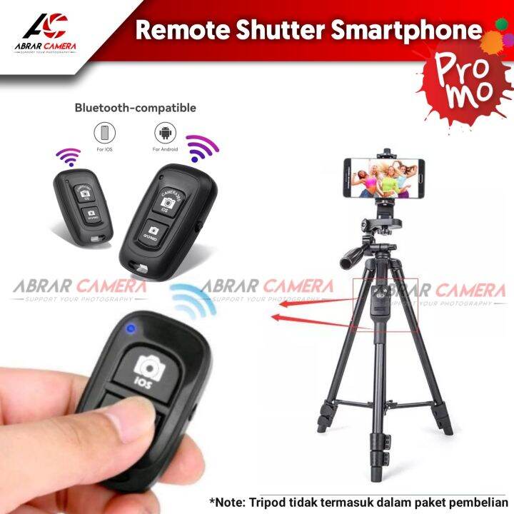 Remote Shutter Bluetooth Kamera HP (Tombol Remot Selfie Rechargeable ...