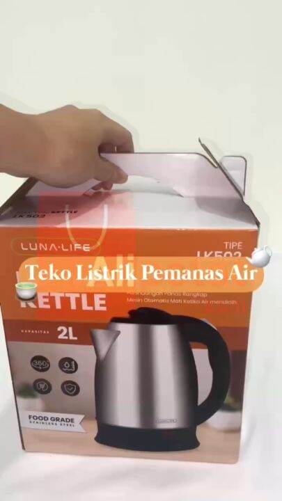 KETTLE PEMANAS TEKO LISTRIK LUNA LIFE 2 LITER ORIGINAL | Lazada Indonesia