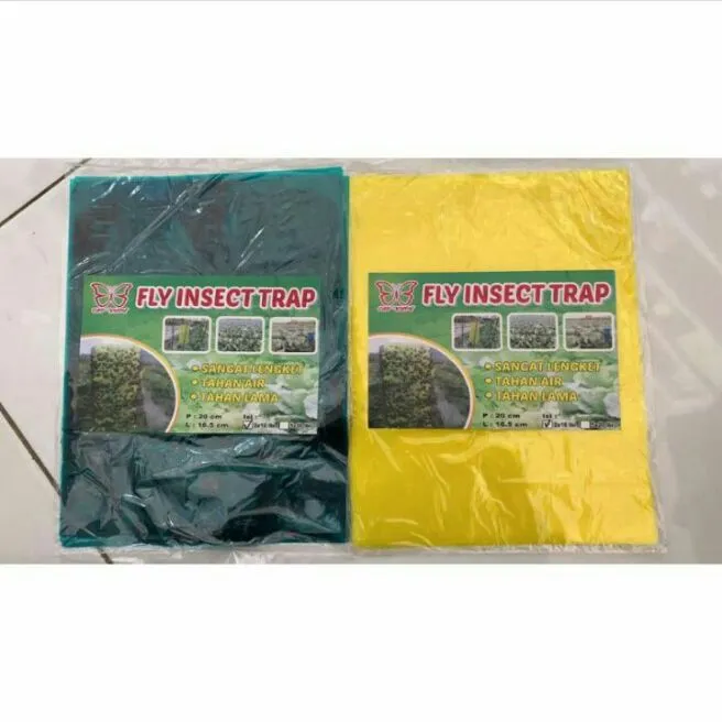 Fly Insect Trap isi 20 Lembar Perangkap hama tanaman super lengket ...