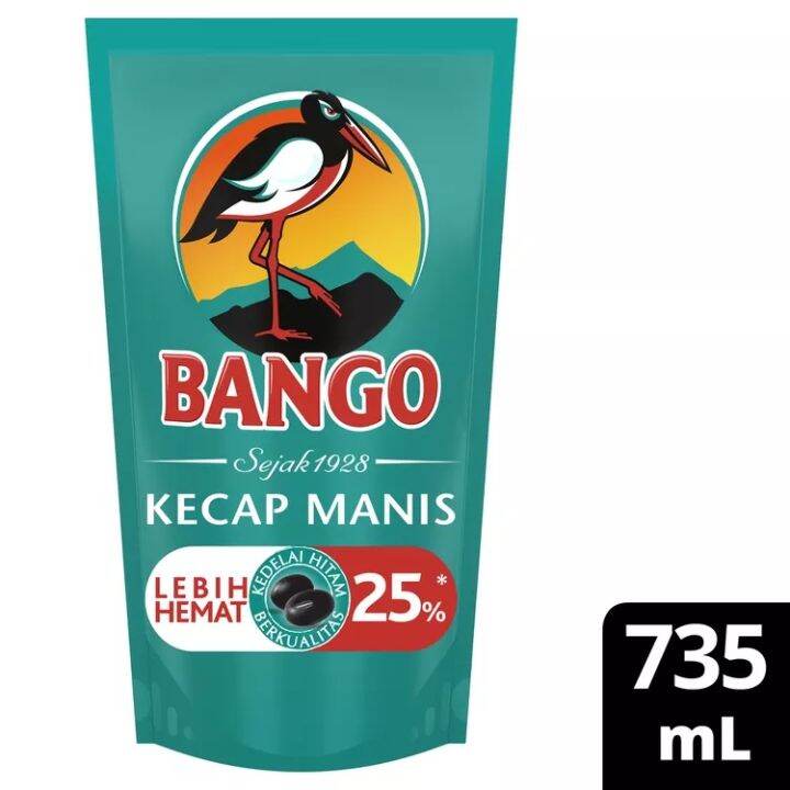 BANGO kecap manis soy sauce, kecap manis refill kemasan 735ml | Lazada ...