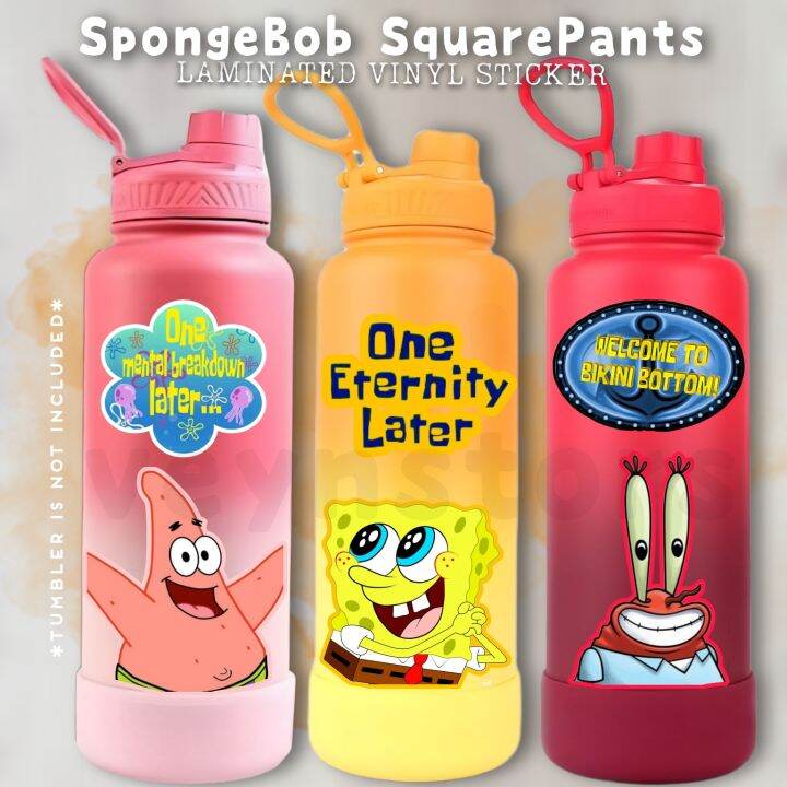 SPONGEBOB SQUAREPANTS PEEKER LAMINATED VINYL STICKER FOR TUMBLER LAPTOP ...