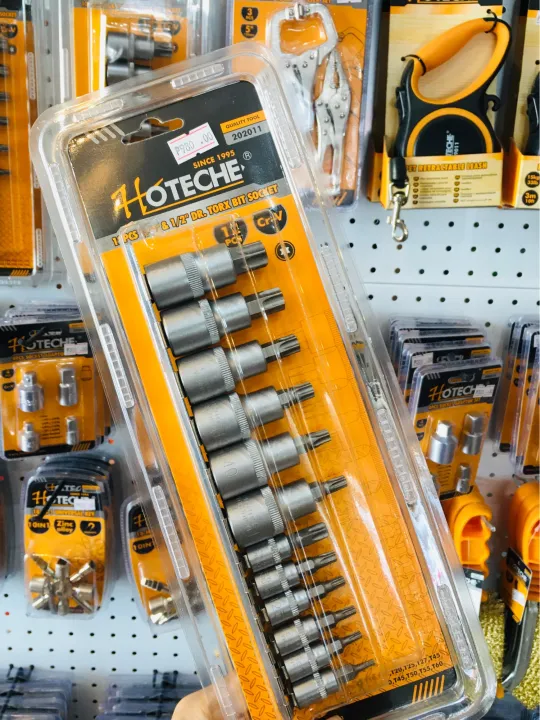 Hoteche 12pcs 1/4 and 1/2 Dr. Torx Bit Socket | Lazada PH