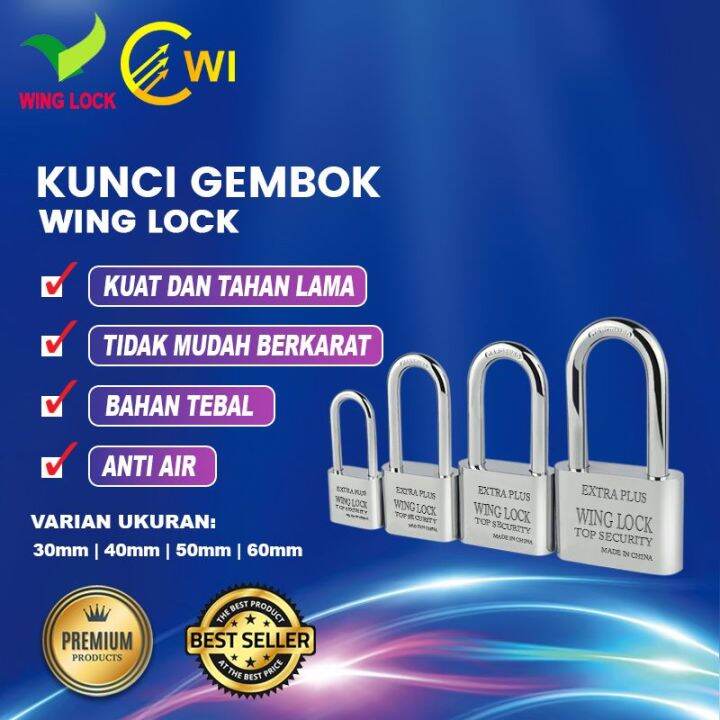 Gembok 50mm Panjang WL L4050 Wing Lock | Lazada Indonesia