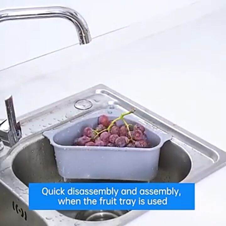 Kitchen Sink Strainer Drains Triangular Baskets Sink Filter Shelf ...
