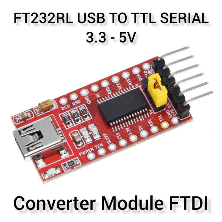 FT232RL USB To TTL Serial 3.3V 5V Converter Module Adapter FTDI Mini USB | Lazada Indonesia