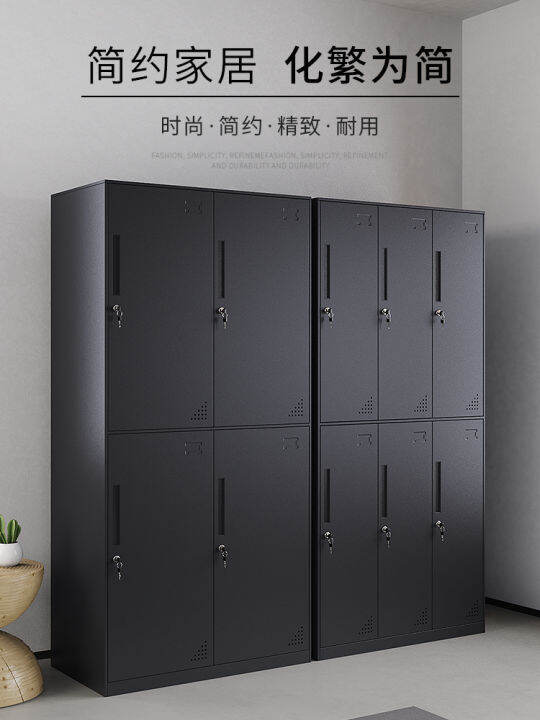 Black Locker Staff Locker White Iron Cabinet with Lock Storage Cabinet ...
