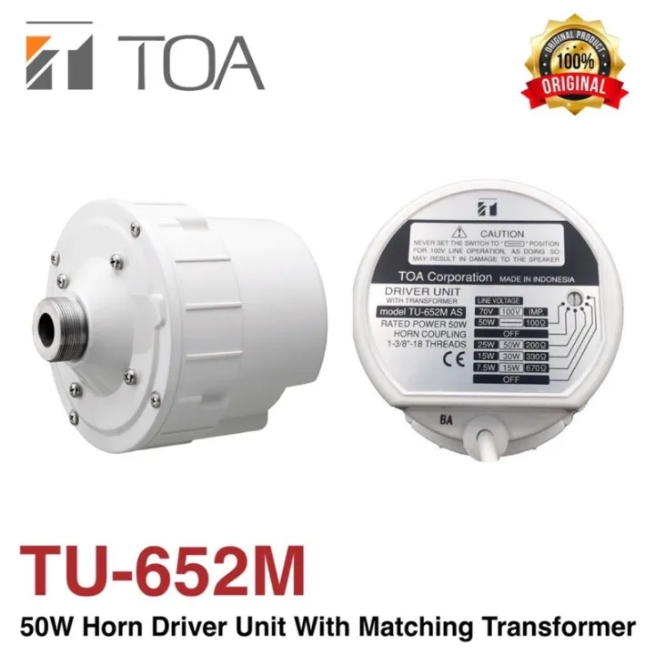 TOA Unit Horn Driver 50W Original TU-652M | Lazada