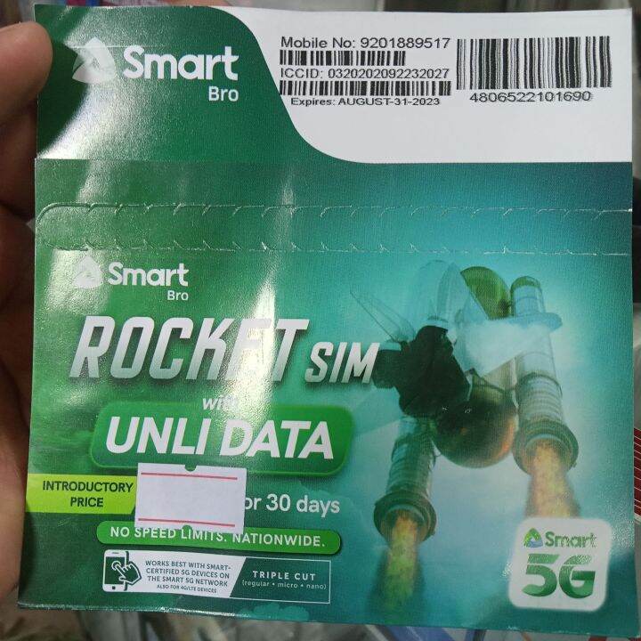 SMART BRO ROCKET SIM UNLIMITED DATA 5G | Lazada PH