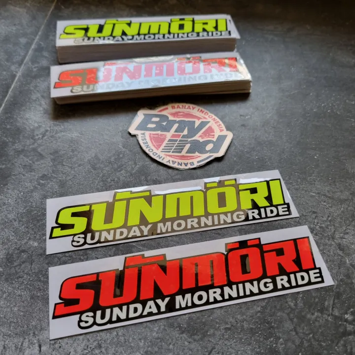 STICKER Stiker SUNMORI SUNDAY MORNING RIDE Cutting | Lazada Indonesia