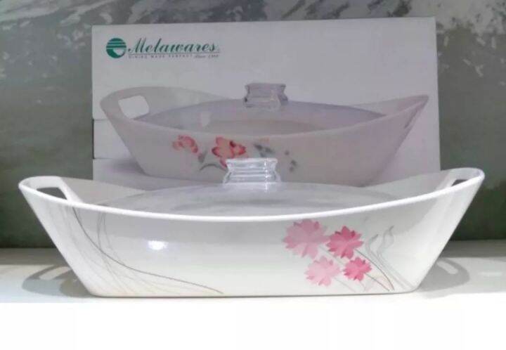 MELAWARES RECTANGULAR SERVEWARE with CLEAR COVER 100% MELAMINE | Lazada PH