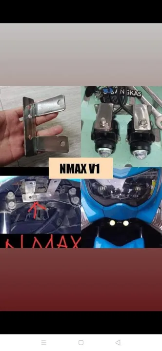 Nmax V1 stainless bracket for mini driving light | Lazada PH