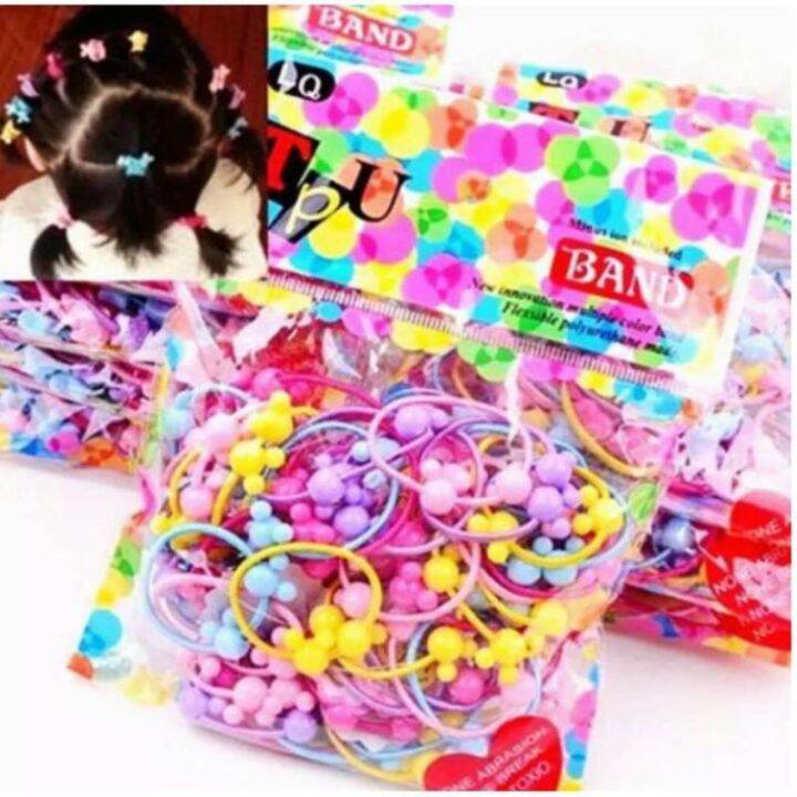 Ikat Rambut Anak Set 50 Little Girl Elastic Hair Band - Kunciran ...