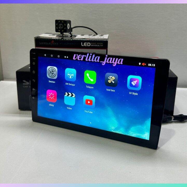 HEAD UNIT DOUBLE DIN ANDROID SKELETON SKT-8189 9” INCH RAM 1+32GB VOICE COMMAND UNIVERSAL BONUS ...